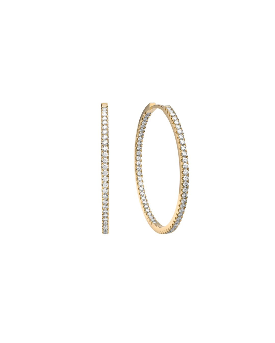 Hoop stone earrings store